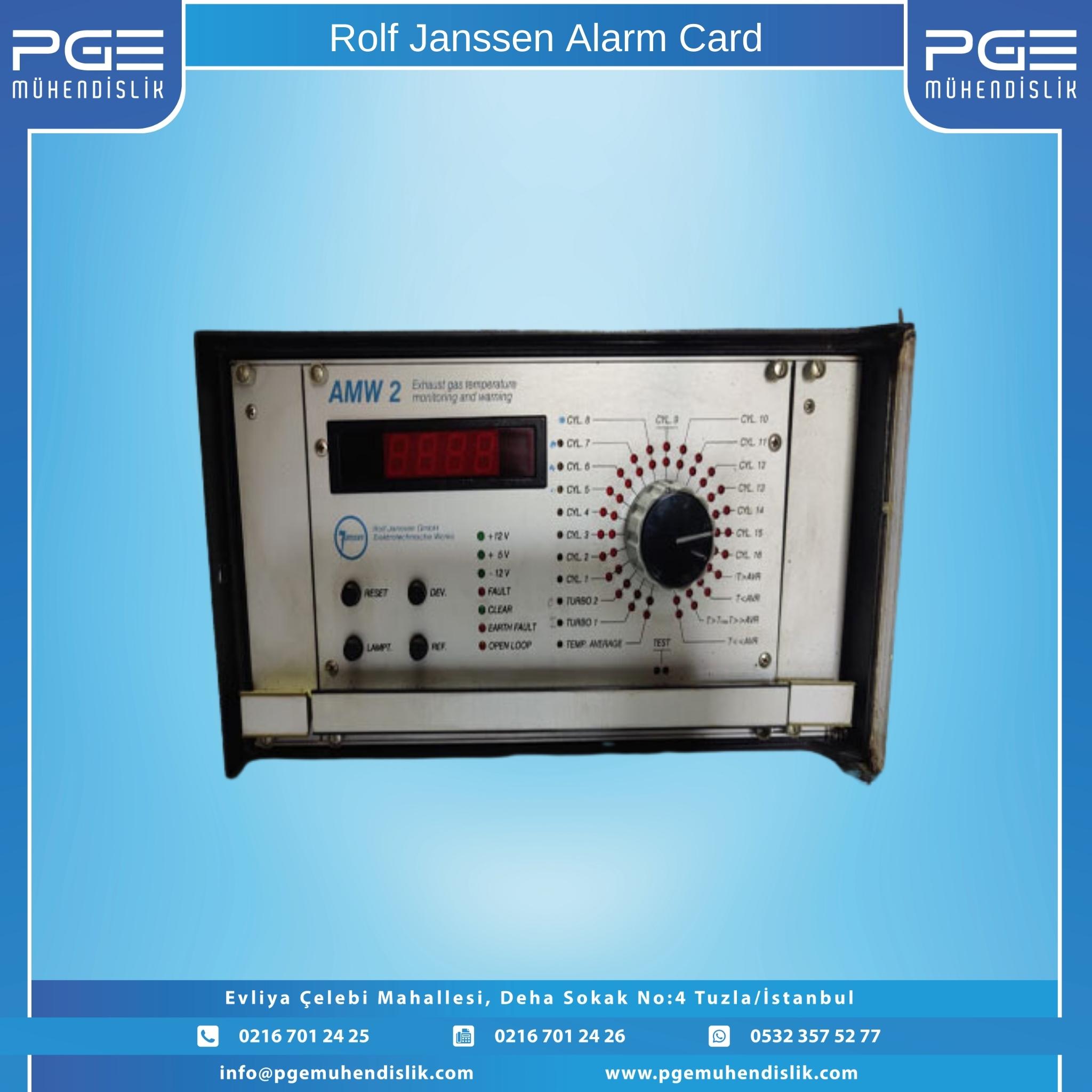 Rolf Janssen Alarm Card | PGE Mühendislik - Gemi Elektrik