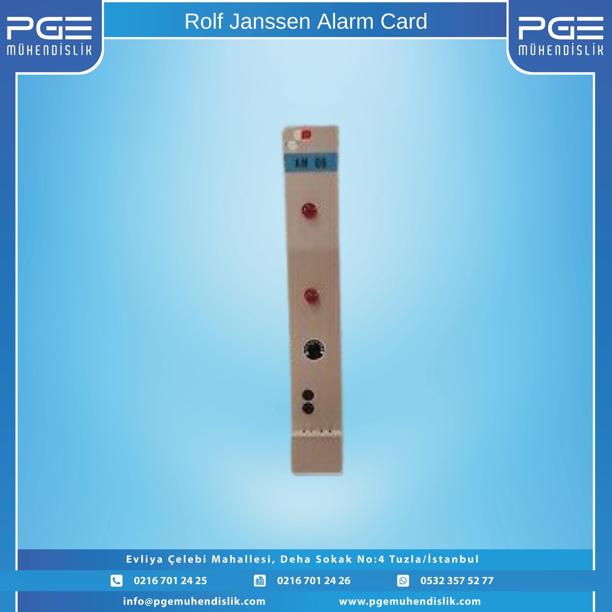Rolf Janssen Alarm Card | PGE Mühendislik - Gemi Elektrik